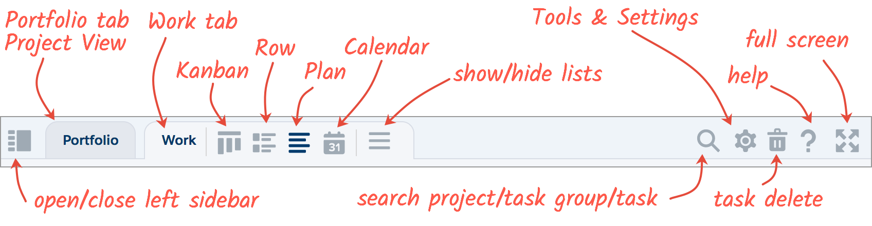 TaskRay Toolbar and Sidebars – TaskRay