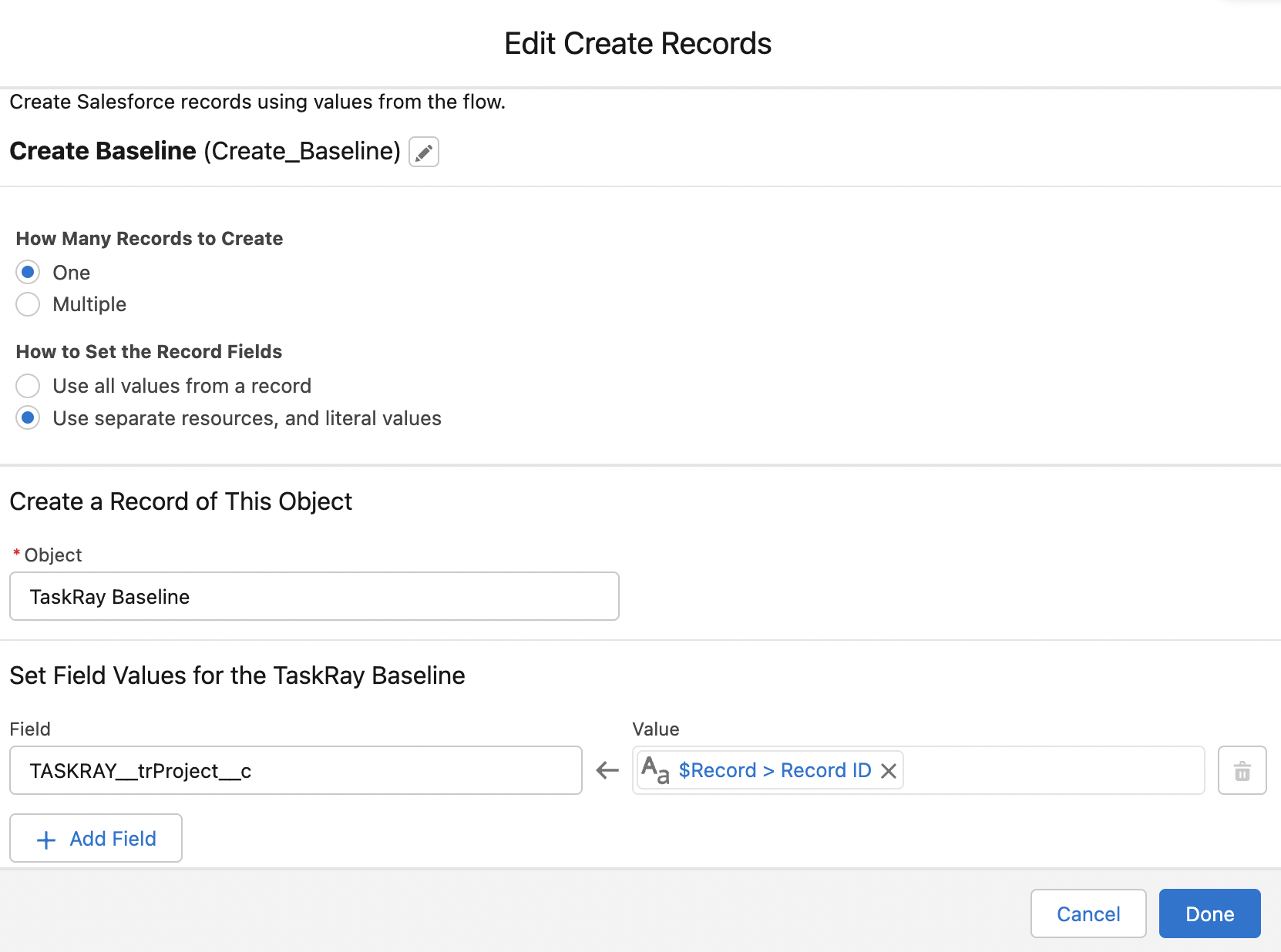 Automatically Create Project Baselines Using Flow – TaskRay