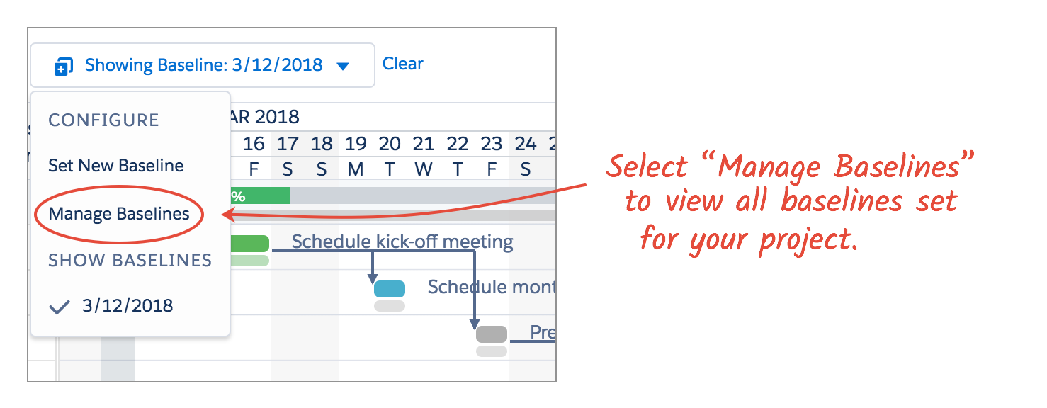Manage Baselines – TaskRay