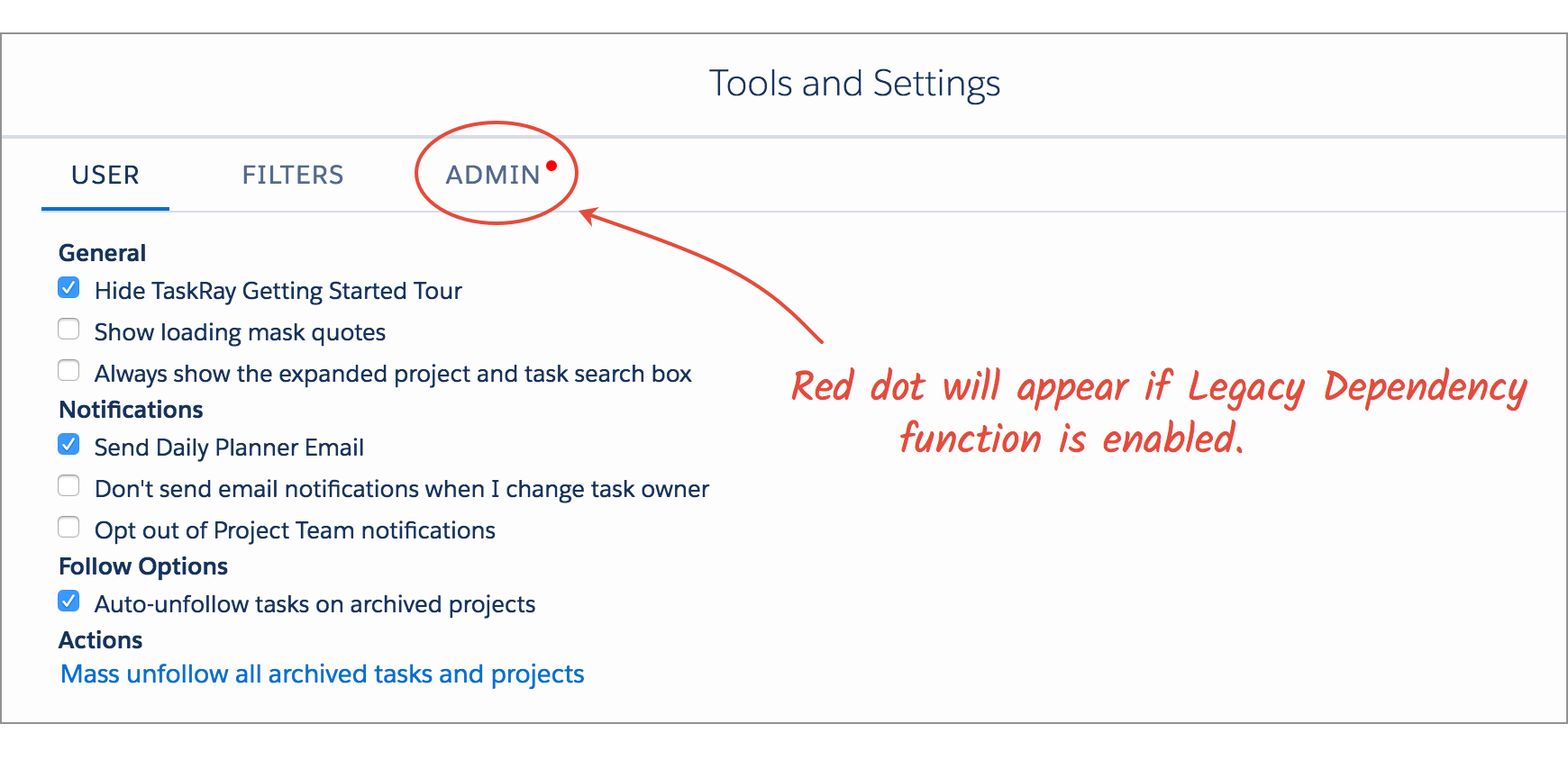 Tools and Settings – TaskRay