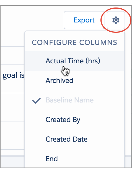 Manage Baselines – TaskRay