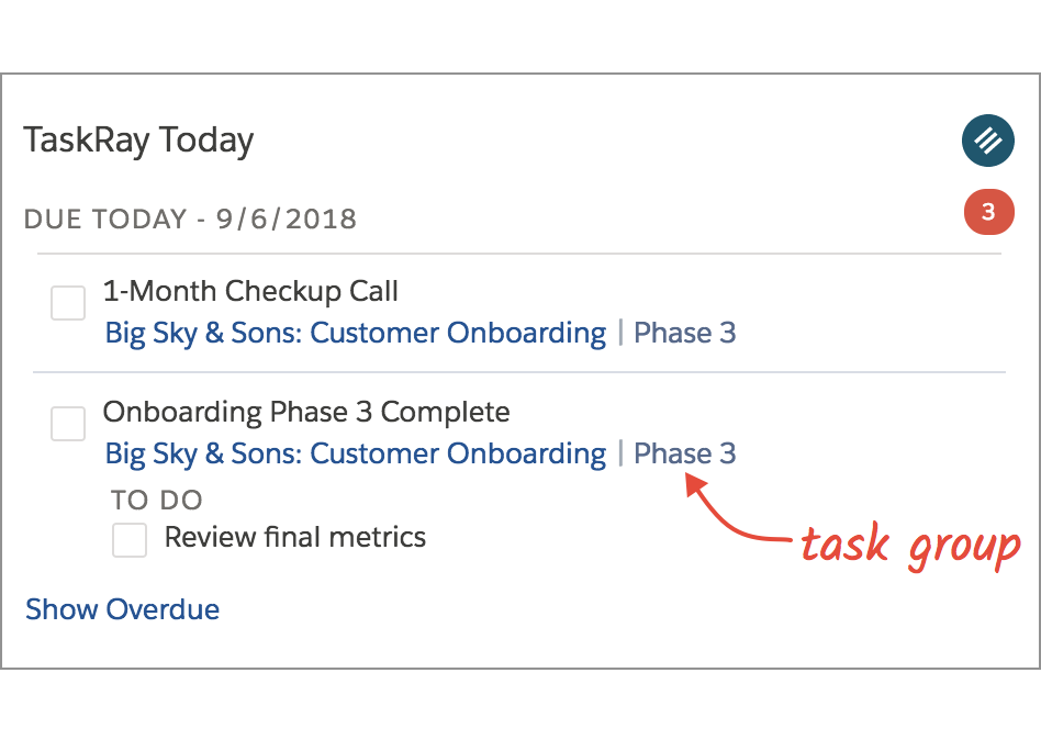 TaskRay Lightning Components Catalog – TaskRay