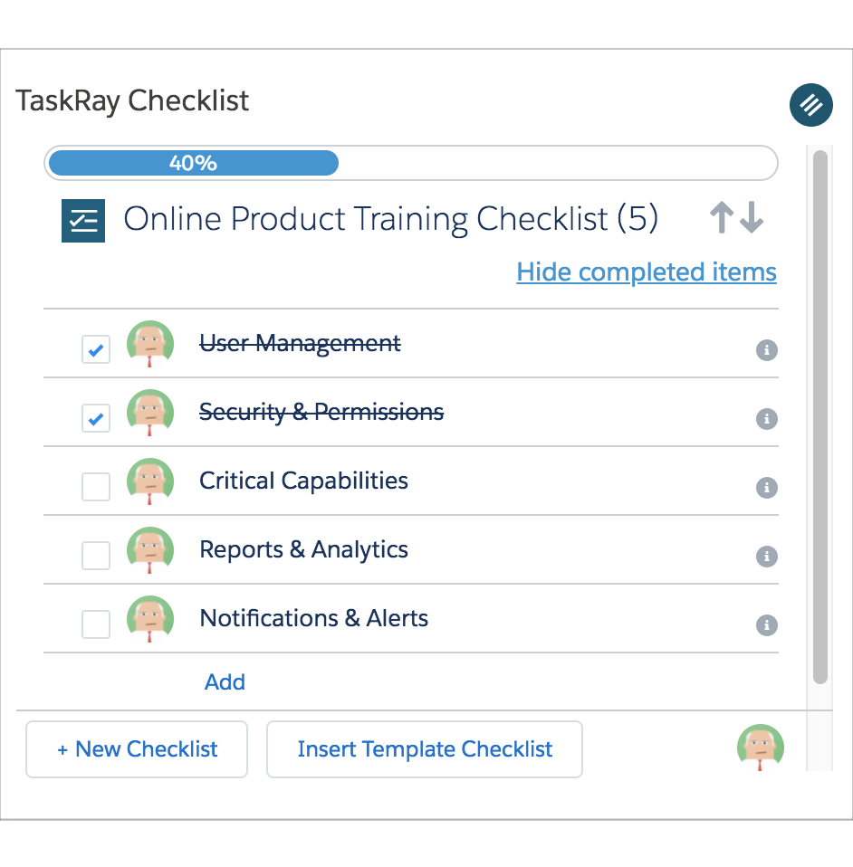 TaskRay Lightning Components Catalog – TaskRay