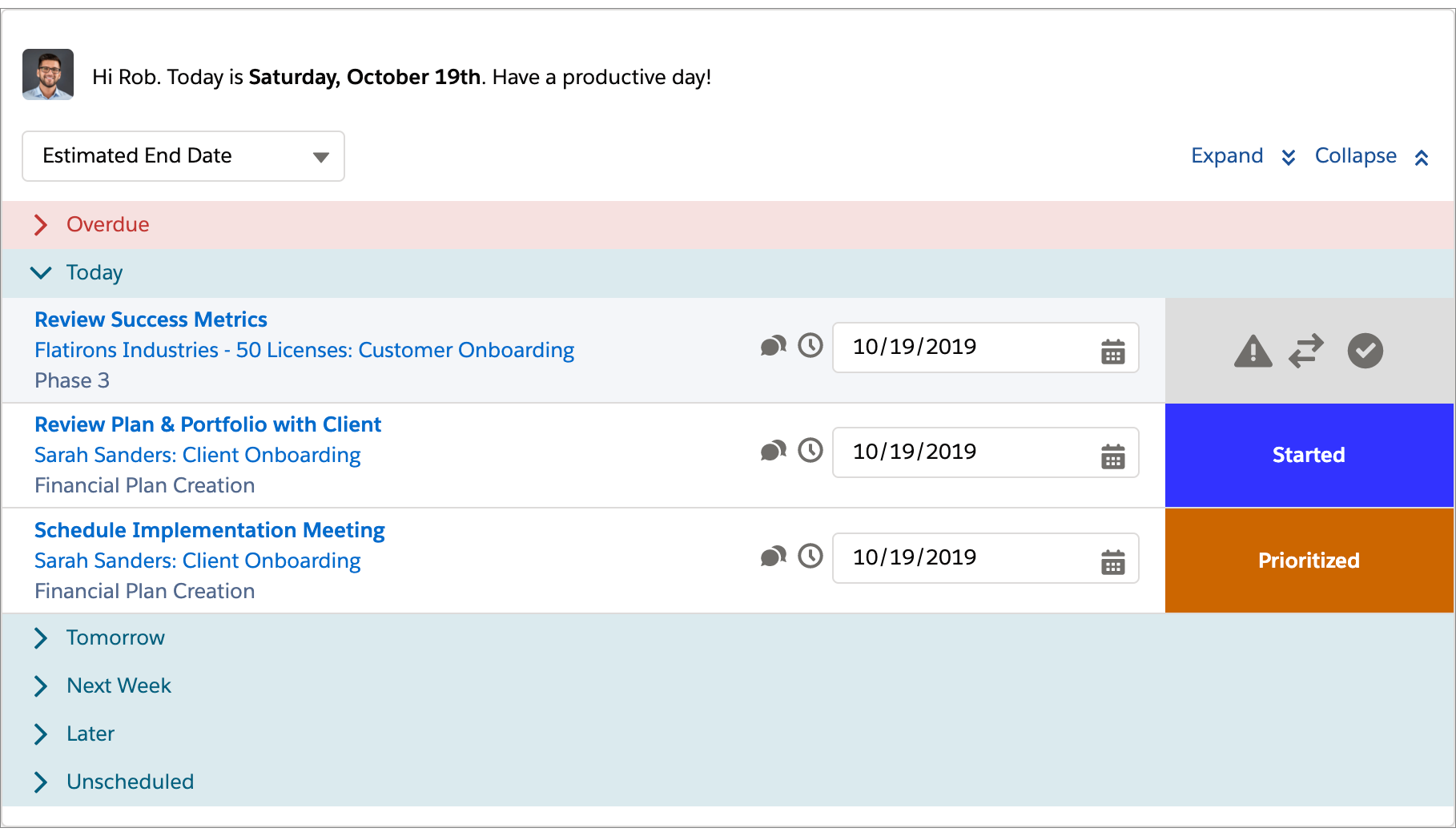 TaskRay Lightning Components Catalog – TaskRay